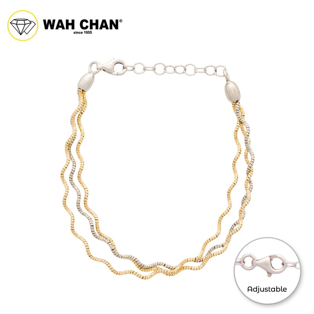 WAH CHAN S925 ITALIAN Silver Bracelet - Curly Rope NSBCM012-RHG - Wah Chan